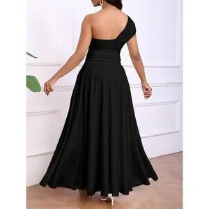 Dresses | Womens One Shoulder Belted Maxi Dress Long Formal Wedding ...